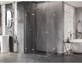 Mexen Lunar Duo výklopný sprchový kout 100 x 70 cm, 8mm čiré sklo, chromový profil, 834-100L-070P-01-00