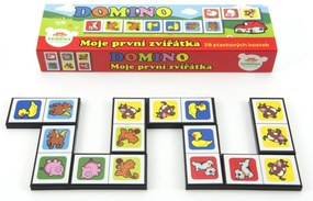 Teddies Domino Moje první zvířátka 28ks společenská hra v krabičce 21x6x3cm