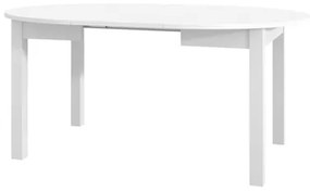 Kulatý stůl LUNI 110 - 160 cm bílý