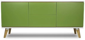Komoda JORGEN 2+2, 160x74x45, zelená/bílá