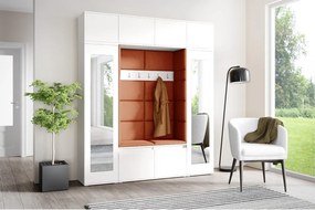 Eka Předsíňová stěna s čalouněnými panely Trinity 32 - Bílá / Okrová 2325