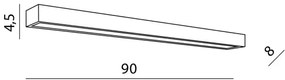 LED nástěnné svítidlo Rado 90 3000 chrom