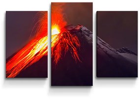 Sablio Obraz - 3-dílný Sopka - 75x50 cm