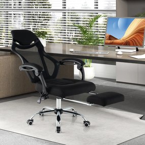 Costway Ergonomická kancelářská židle ze síťoviny s opěrkou nohou a výškově