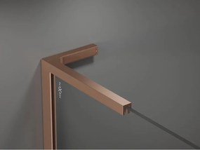Mexen Velar L, sprchový kout s posuvnými dveřmi 90 x 70 cm, 8mm šedé sklo, měděná matná, 871-090-070-43-65
