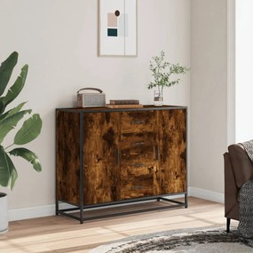 Příborník kouřový dub 92 x 35 x 76 cm kompozitní dřevo 3300827