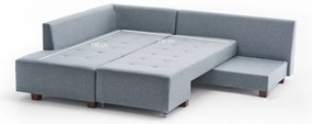 Hanah Home Rozkládací rohová pohovka MANAMA světle modrá levý roh 825BLC2542