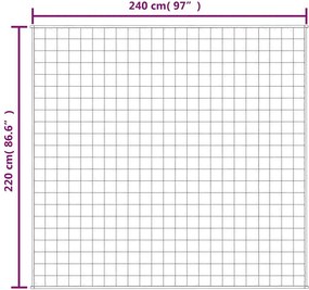Zátěžová deka šedá 220 x 240 cm 15 kg textil 3154792