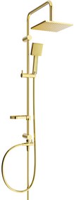 Mexen sprchový set X45 s horní hlavicí 20x20 cm, zlatá, 798454591-50