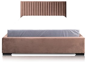 Čalouněná postel 140x200 cm Veggie (hnědá). 1041791