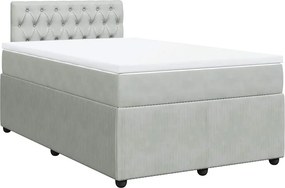 Box spring postel s matrací světle šedá 120 x 200 cm samet 3290016