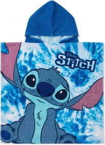 Chlapecká osuška s kapucí - plážové pončo Lilo &amp; Stitch - 100% bavlna - 55 x 110 cm
