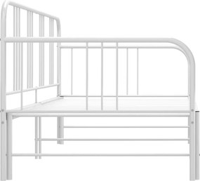 Rám vysouvací postele/pohovky bílý kovový 90 x 200 cm 324753