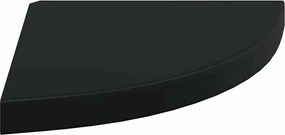 323920  Floating Corner Shelves 2 pcs Black 35x35x3,8 cm MDF 323920