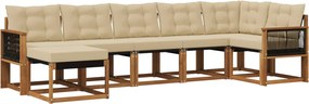 Venkovní pohovková souprava 7 ks Přirozená a Béžová 3382097