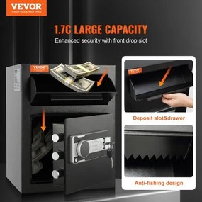 1.7 C Depository Safe Deposit Safe s hesly a klíči Drop Slot