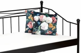 Kovová postel 90x200, černá matná, BED-1905 BK