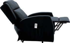 Relaxační polohovací křeslo, tmavě šedá, TICINO