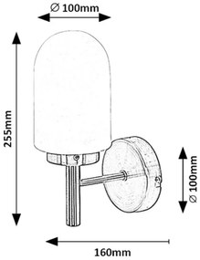 Rabalux 71060 - Koupelnové nástěnné svítidlo ZENKAI 1xE14/10W/230V IP44 bronz