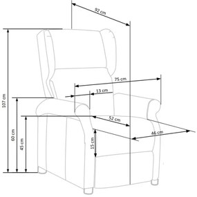 Polohovací křeslo RELAXA hnědá