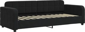 Válenda s přistýlkou černá 80 x 200 cm samet 3196926