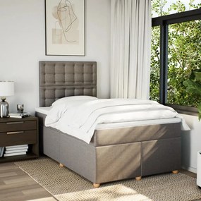 Box spring postel s matrací taupe 120x200 cm textil 3291265