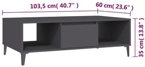 vidaXL Marketos Konferenční stolek šedý 103,5 x 60 x 35 cm kompozitní dřevo