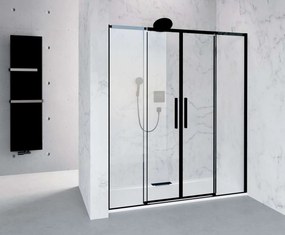 Polysan Altis - Sprchové dveře 167-171x200 cm, Antidrop, čiré sklo/matná černá AL4412B