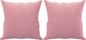 2místná pohovka s polštáři růžová 120 cm samet 3200938