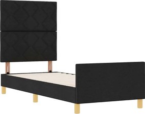 Rám postele s čelo Černá 80 x 200 cm textil 3344762