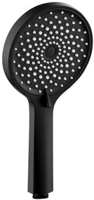 Sapho Ruční masážní sprcha, 4 režimy sprchování, průměr 123mm, černá mat 1204-10B