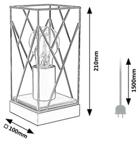 Rabalux 74006 stolní lampa Boire, černá