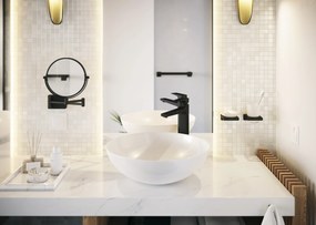 Hansgrohe AddStoris, kosmetické zrcadlo Ø188 mm, černá matná, HAN-41791670