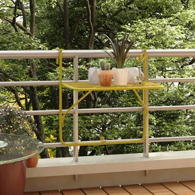Balkonový stolek zlatý 60 x 40 cm ocel - Default Title