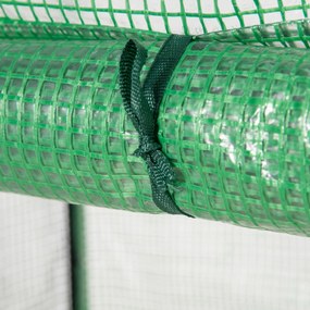 Skleník Outsunny se dveřmi, zimní ocelový skleník na balkon, zahradu, rajčatový skleník 100x50x150cm, skleník pro rajčata, zeleninu, květiny, rostliny