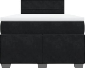 Box spring postel s matrací černá 120 x 200 cm samet 3286284