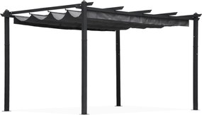 Zahradní pergola s posuvným střešním systémem Zenia 3x4 m šedá