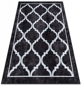 Dywany Luszczow Dětský kusový koberec MIRO 51639.806 pratelný  Trellis laťková mříž protiskluz, černý Rozměr koberce: 80 x 150 cm