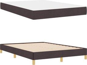 Postel s boxspringem s matrací Tmavě hnědá 140 x 200 cm textil 3398573