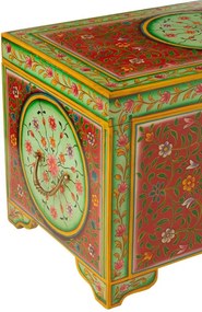 Dřevěná barevná truhla Mumbai mango wood - 78*43*45 cm
