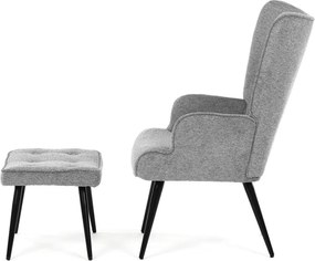 Relaxační křeslo, šedá, sametová látka, AK-303 GREY2