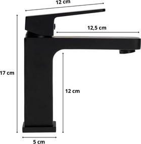 Erga Sara, umyvadlová baterie h-170, černá matná, ERG-YKA-BU.SARA24-BLK