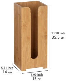 WENKO 24749100 - Držák na toaletní papír BAMBUSA 15x35,5 cm hnědá