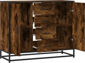 Příborník kouřový dub 92 x 35 x 76 cm kompozitní dřevo 3300827