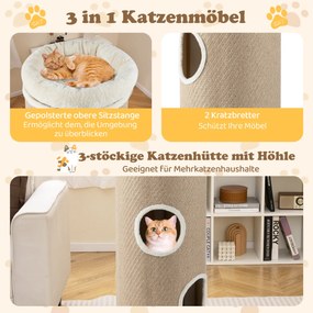 Costway 4 Tier Multi-Cat House Zvýšený útulek pro domácí mazlíčky