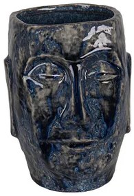 Keramický květináč BLUE FACE