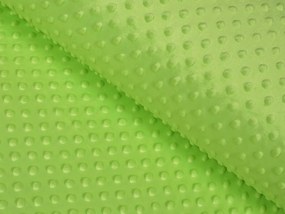 Biante Dětský povlak na polštář Minky 3D puntíky MKP-007 Hráškově zelený 50 x 50 cm