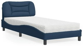Postel s matrací Hvar modrá 90 x 190 cm textil 3208505