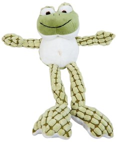 Zeleno bílá plyšová žába Frog - 22*7 cm