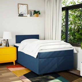 Box spring postel s matrací černá 120x190 cm textil 3285826